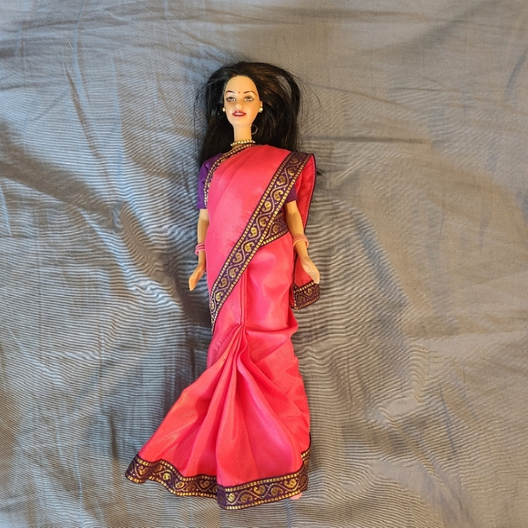 Barbie | Toys | 205 Barbie In India Doll Pink Purple Sari Rare Figure ...